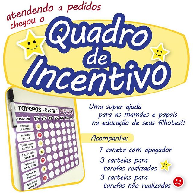 Organização E Disciplina Quadros De Incentivo Blog Da Fabee Store